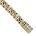 10k Yellow Gold 6 Ctw. VS SI+ G+ 10mm Curb Lab Grown Diamond Bracelet ...