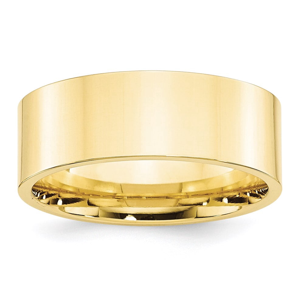 10k Yellow Gold 8mm Standard Flat Comfort Fit Bridal Engagement Wedding ...