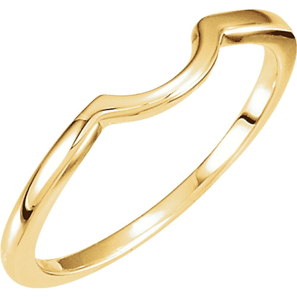 10k Yellow Gold Band for 5.8mm Bridal Wedding Engagement Anniversary ...