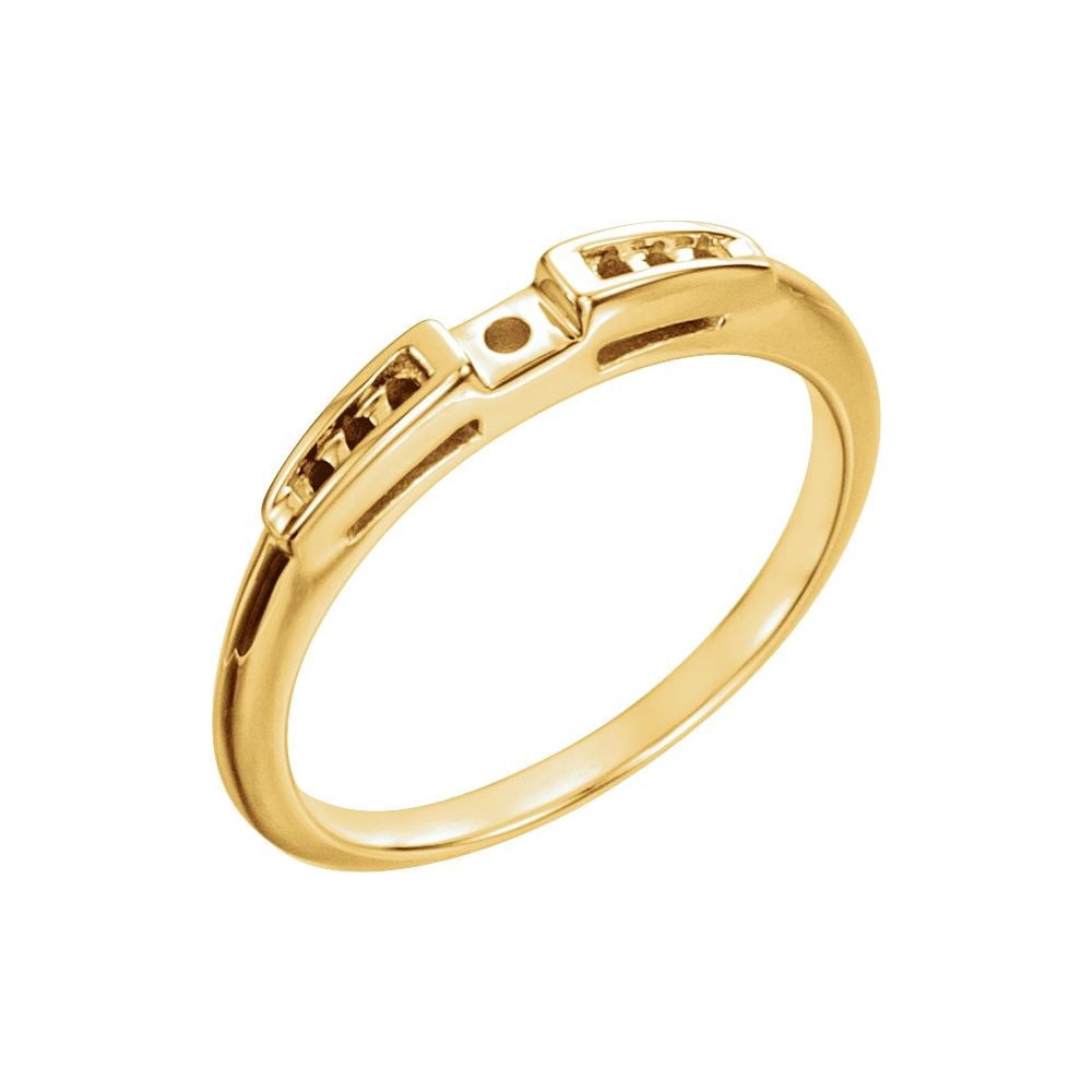 10k Yellow Gold Bridal Engagement Accented Ring Peg Shank Base Accented ...