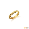 10k Yellow Gold Daisy Flower Band Ring (Size 9.75) - Walmart.com