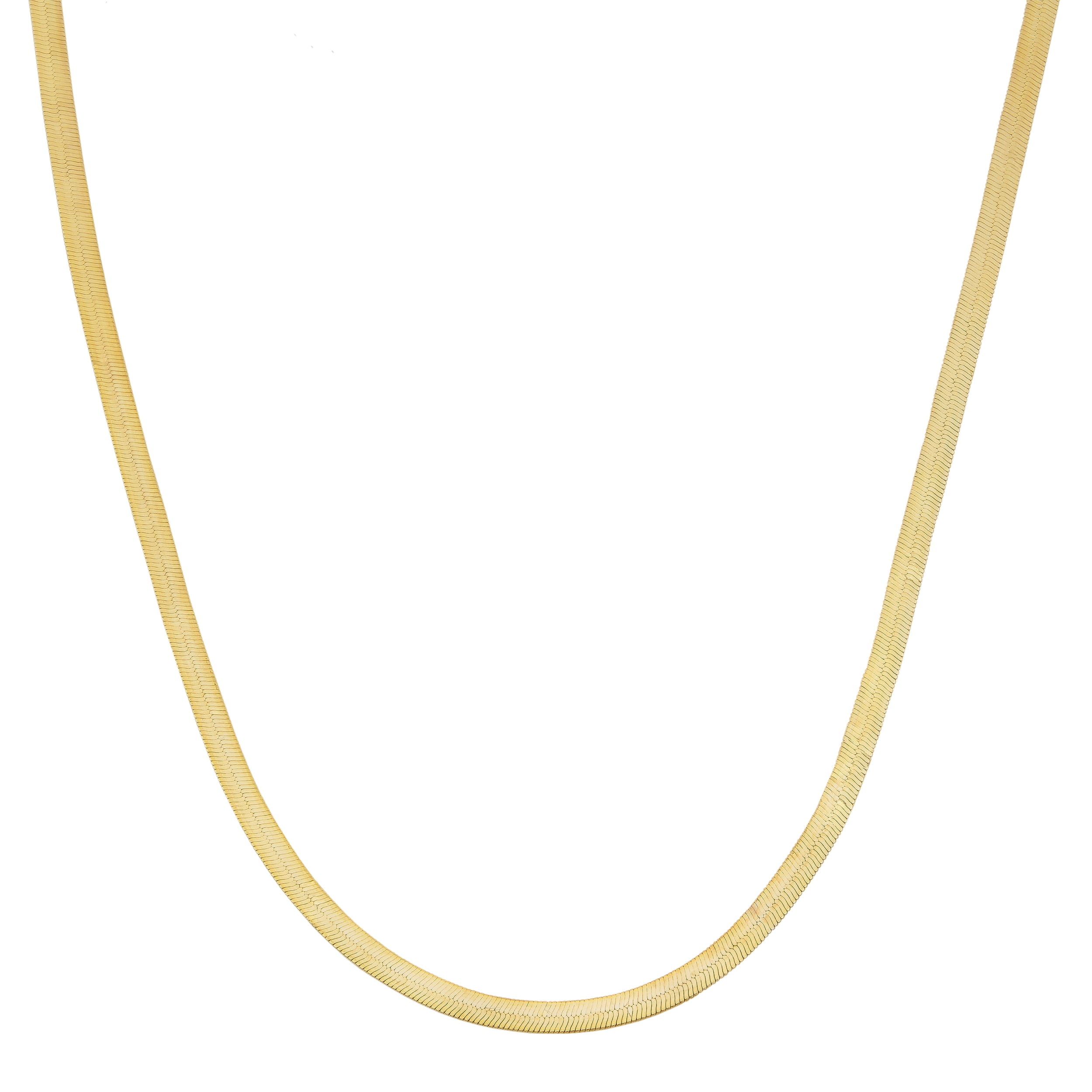 10k Real Yellow Gold, Herringbone Chain Necklace, 20in, 1.67mm Thick ...