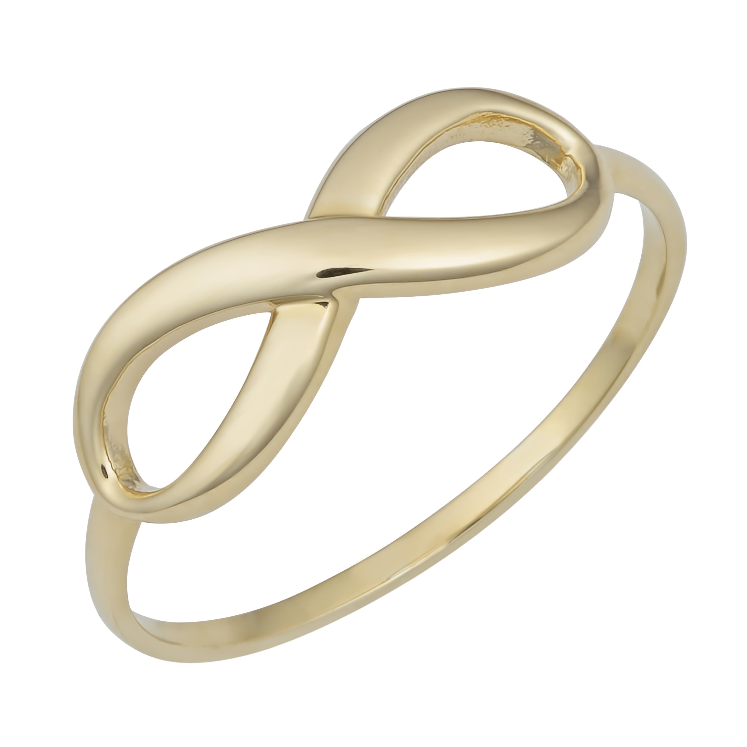KoolJewelry 10k Yellow Gold Infinity Ring - Walmart.com
