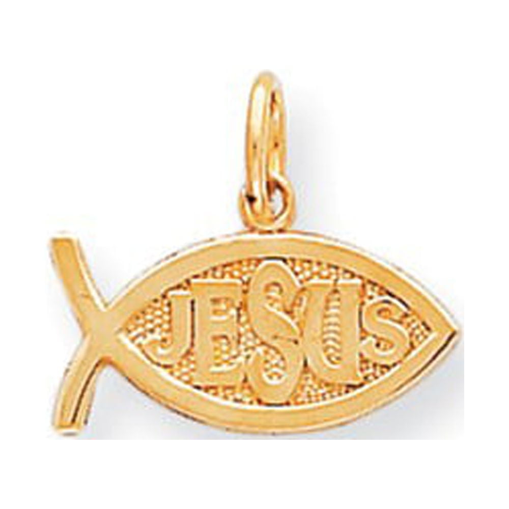 10k Yellow Gold JESUS FISH CHARM - Walmart.com