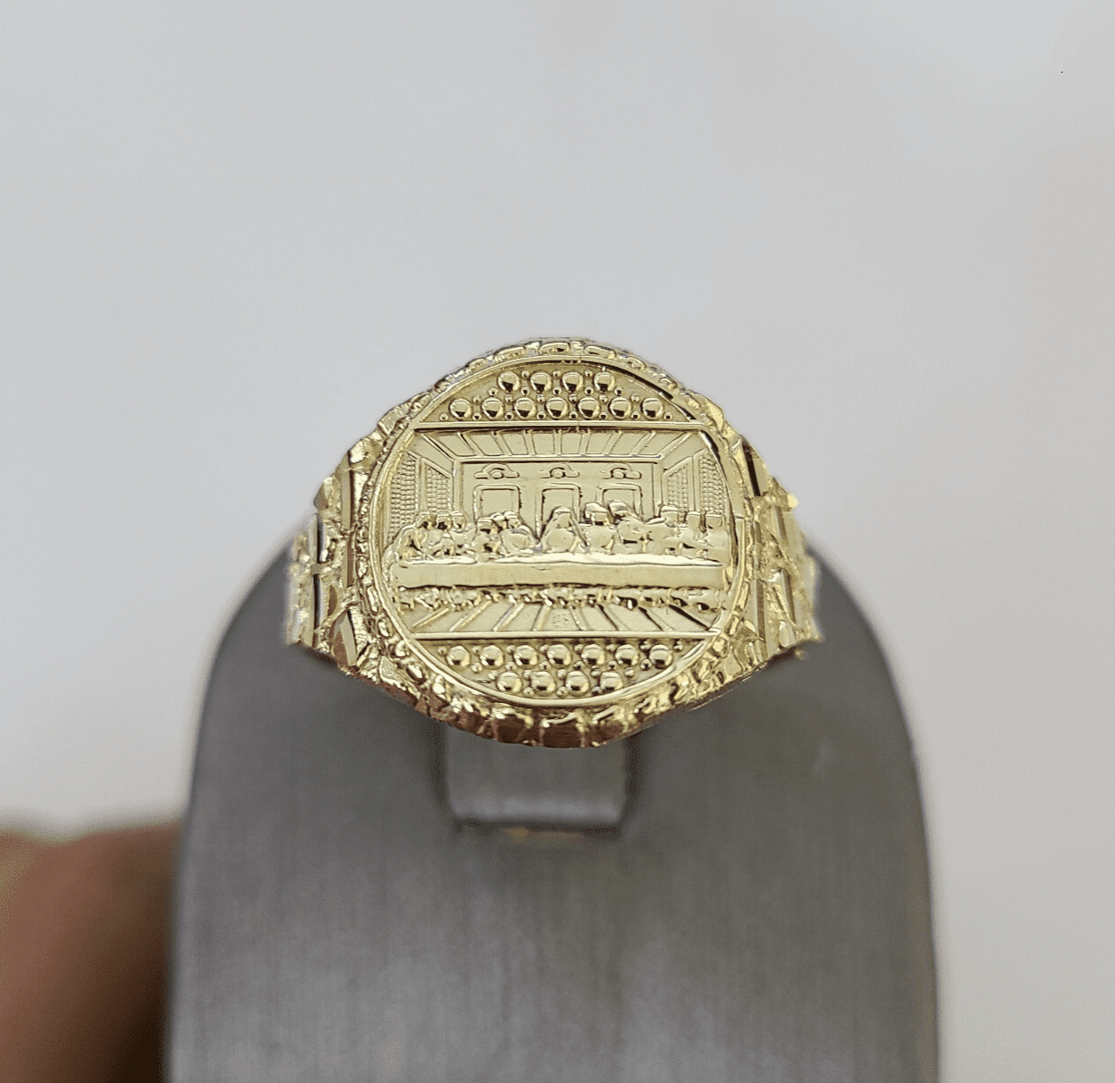 10k Yellow Gold Last Supper Ring Casual Band Genuine Brand New ...