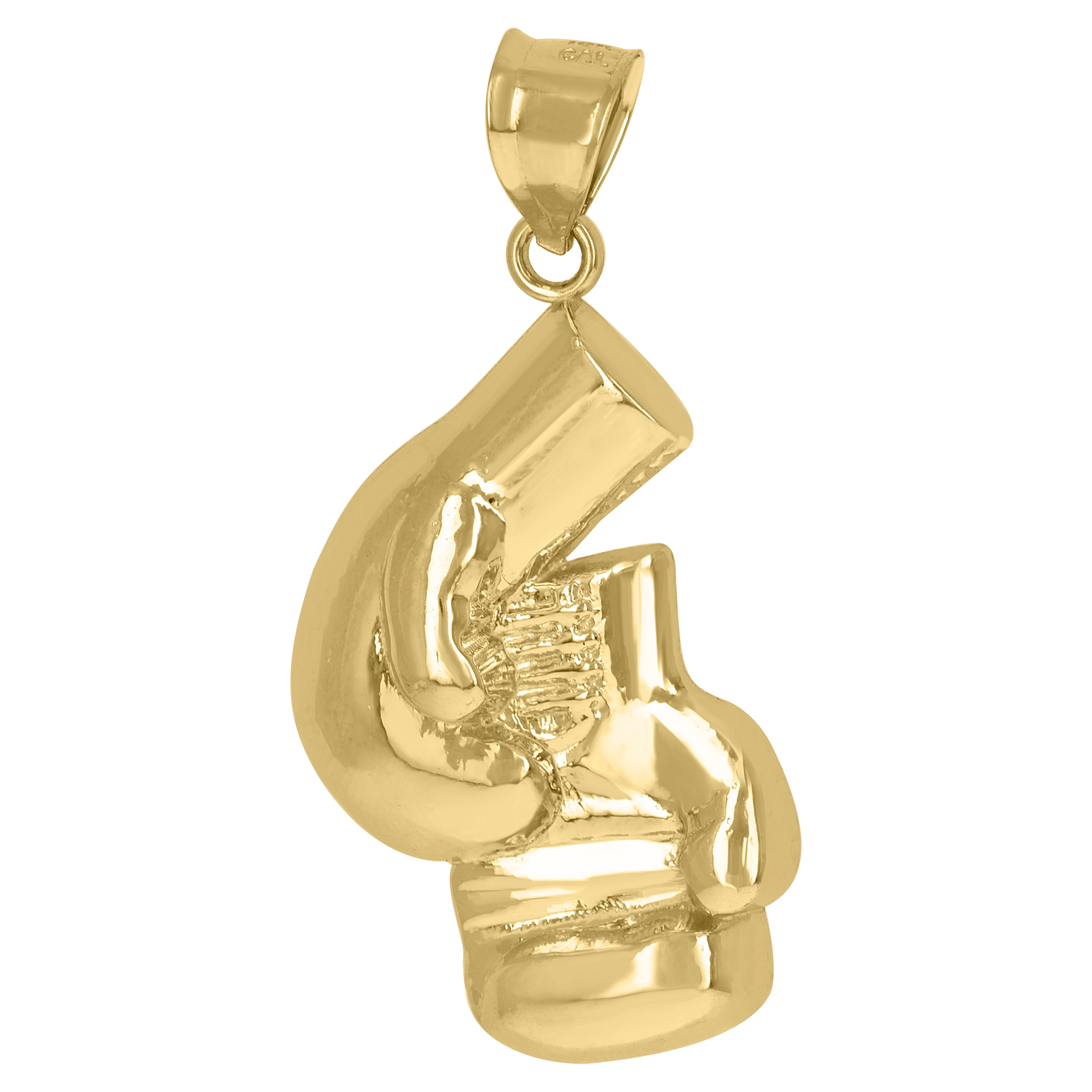 10k Yellow Gold Mens Sports Boxing Gloves Charm Pendant - Walmart.com
