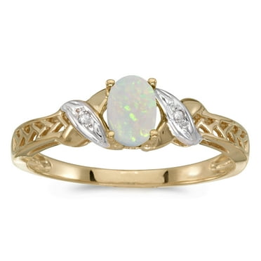 10k gold cushion cut gemstone ring - Walmart.com