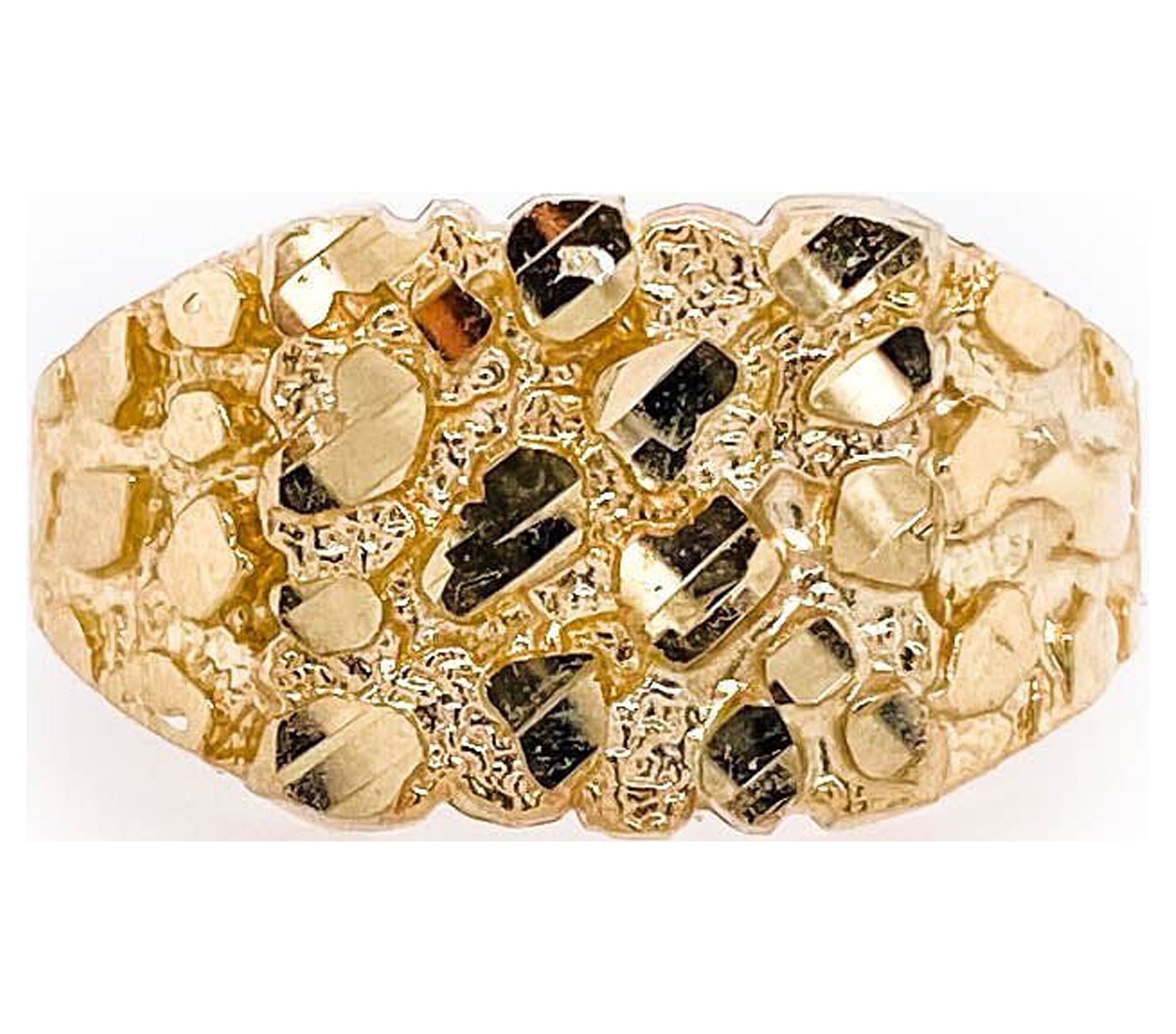 Tesori & Co Nugget Medium Pinky Ring, 10k Yellow Gold - Walmart.com