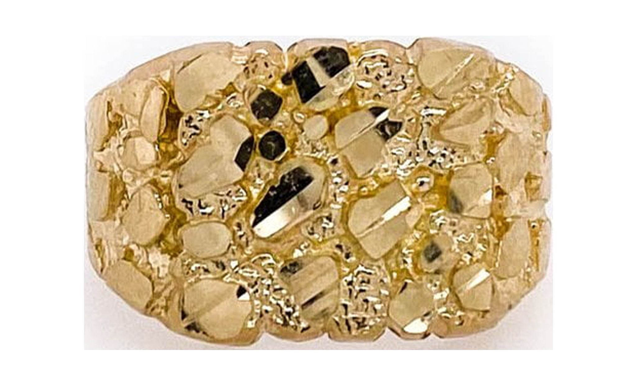Walmart 10k Yellow Gold Real Jewelry, Rectangle Nugget Small Pinky Ring ...