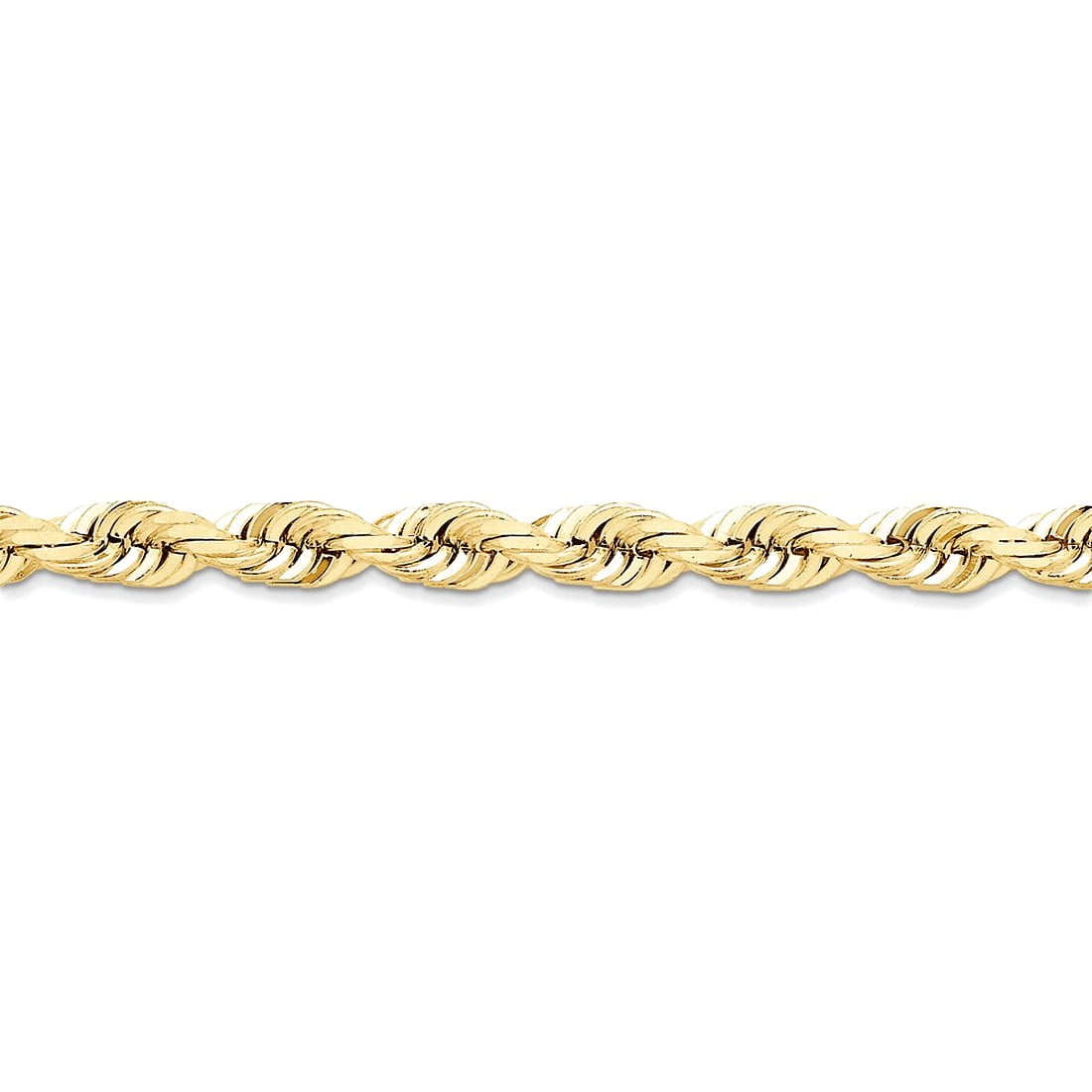 10k Yellow Gold Solid Lobster Claw Closure 7mm Handmade Sparkle Cut ...