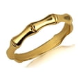 10k Yellow Gold Stackable Bamboo Band Ring (Size 5.75) - Walmart.com