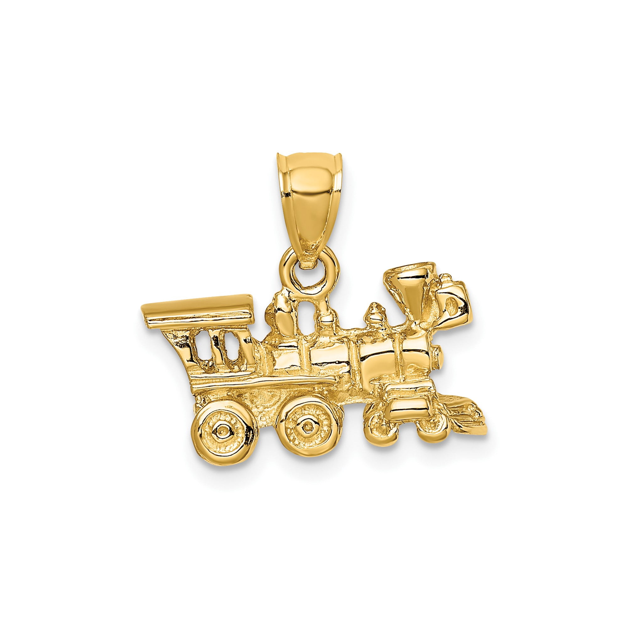 10k Yellow Gold Steam Locomotive Pendant for Men or Unisex, Vintage ...