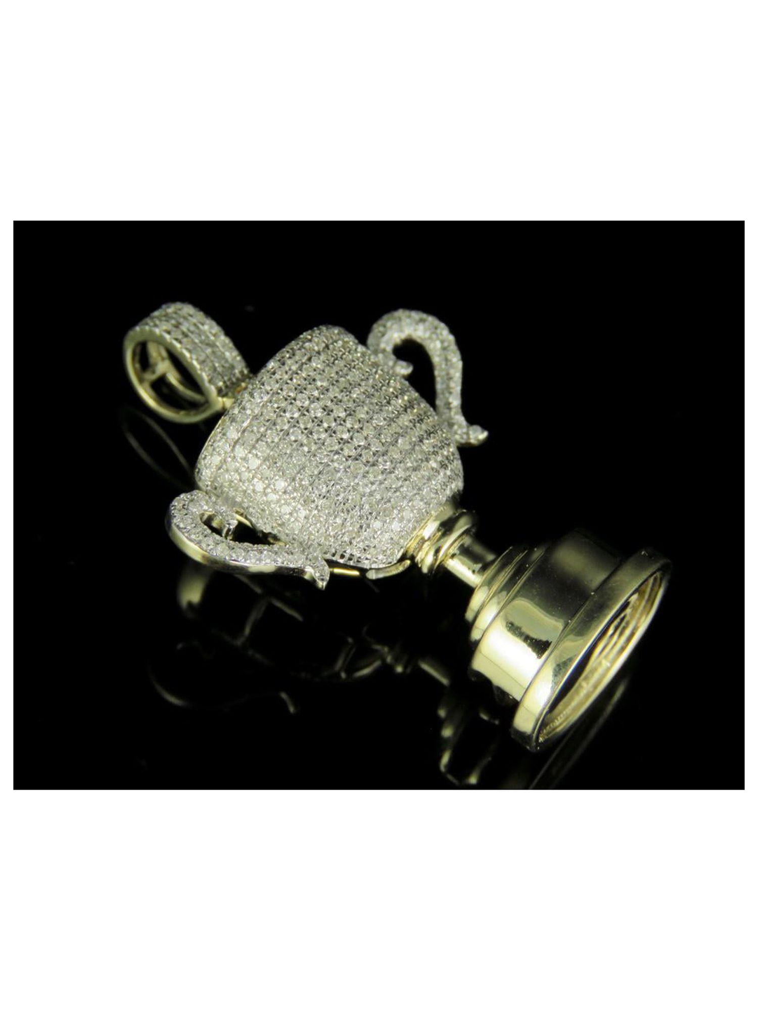 10k Yellow Gold Trophy Diamond Charm Pendant 0.67 Ct 1.4" - Walmart.com