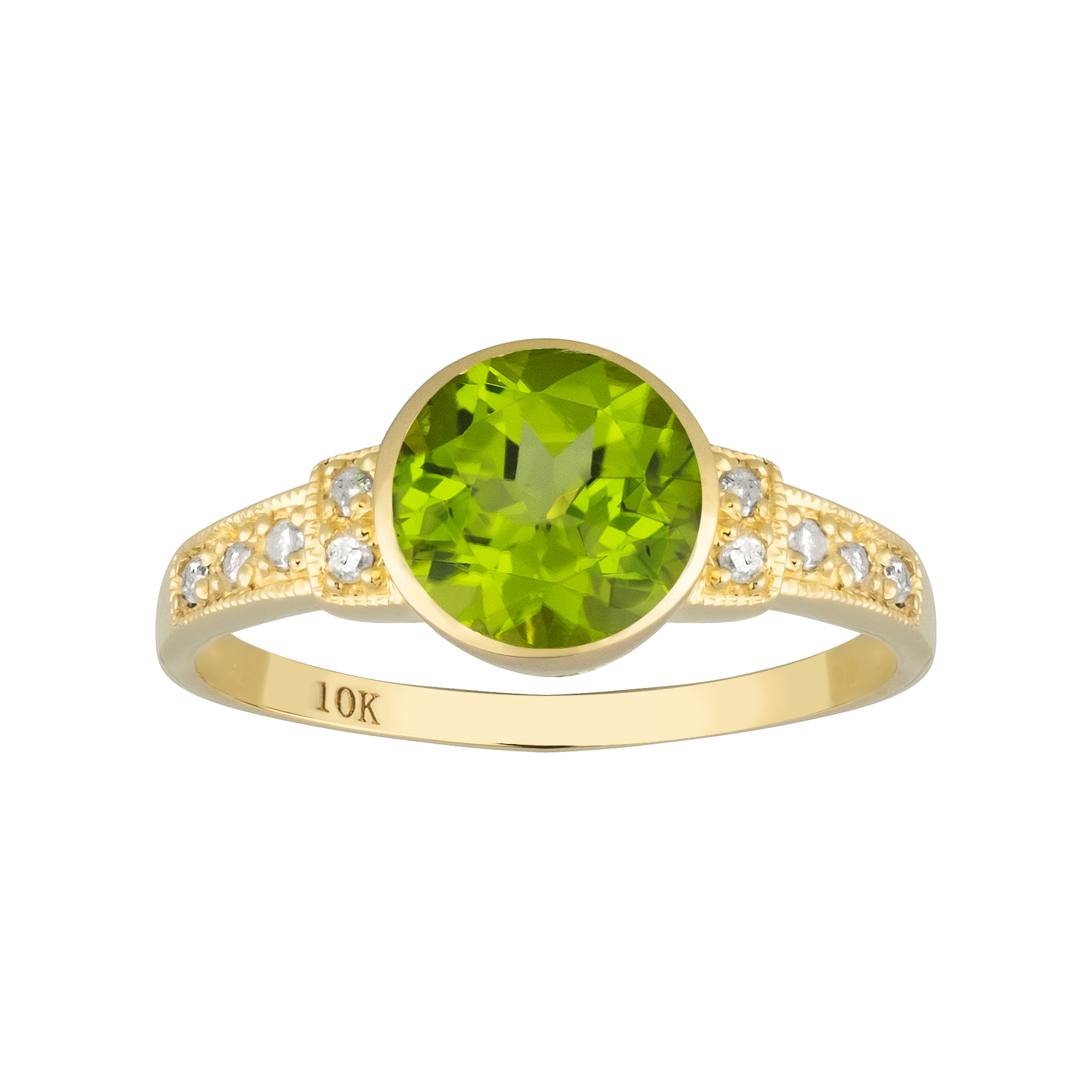Star K Genuine Peridot Trillion Triangle Contemporary Modern Designer ...