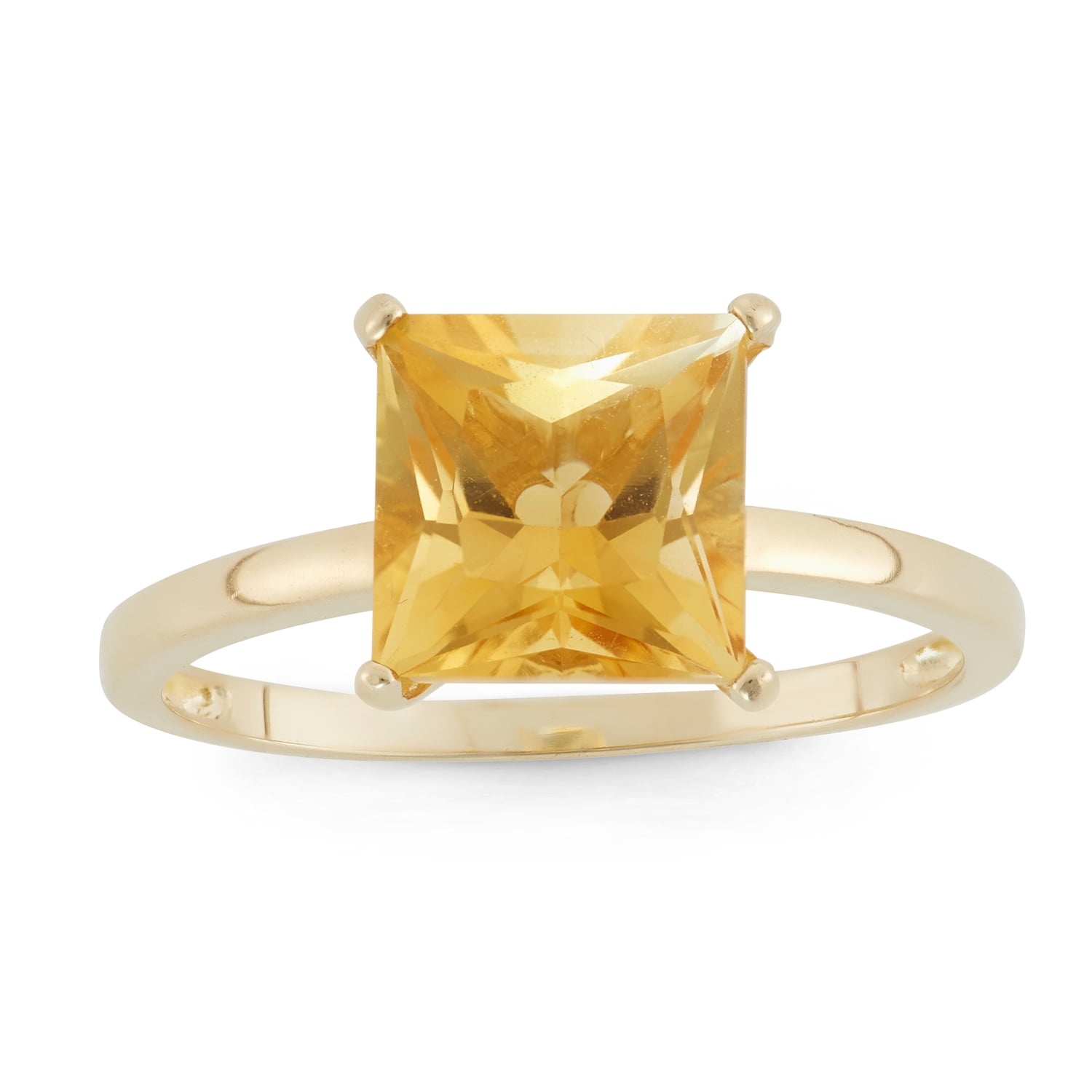 10k gold princess cut gemstone ring - Walmart.com