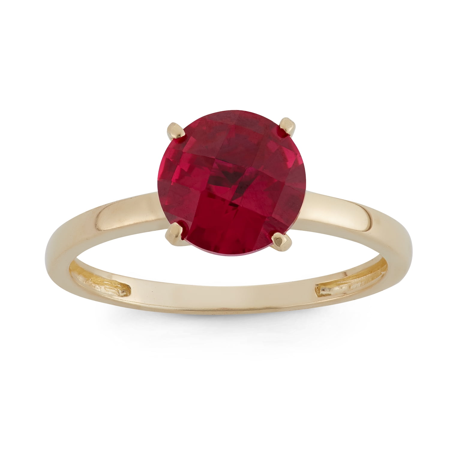 10k gold round gemstone ring - Walmart.com