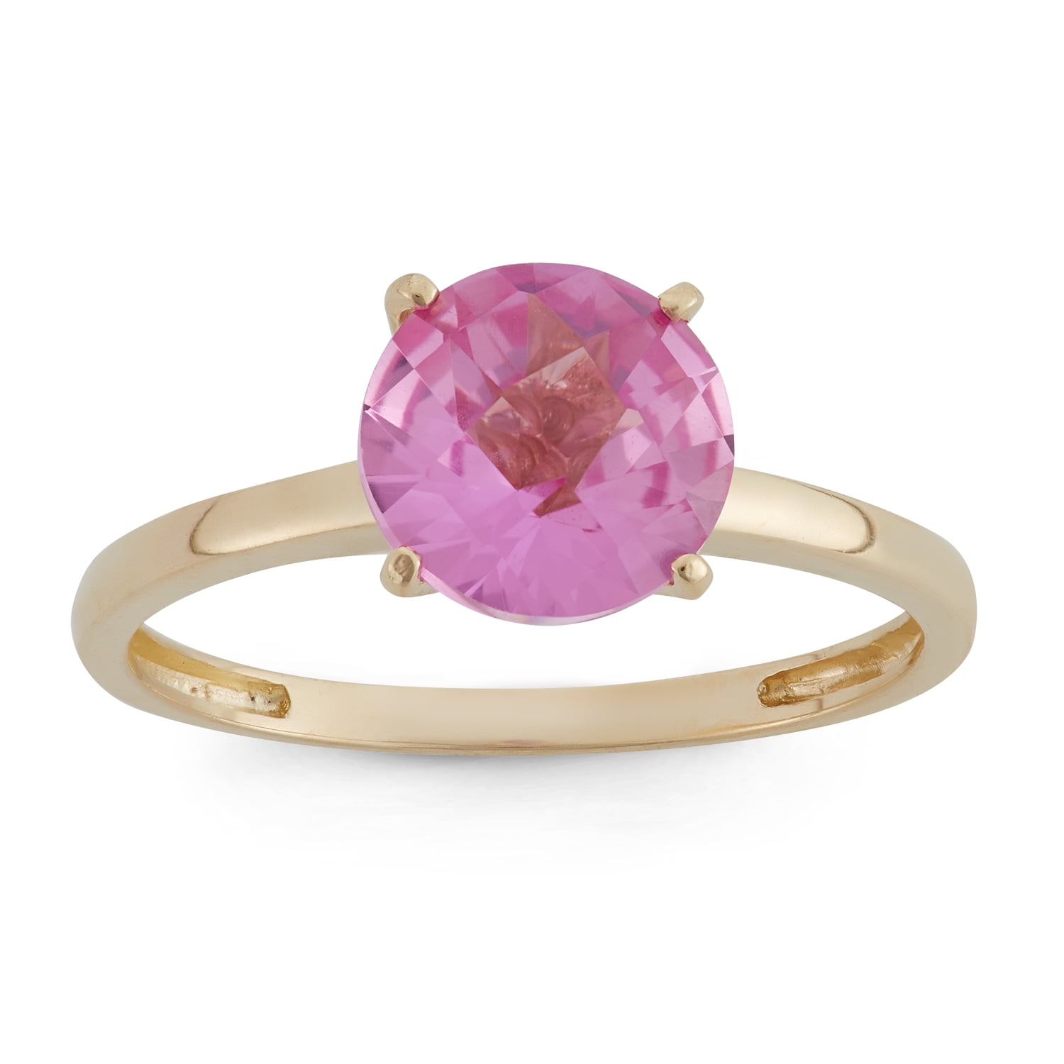 10k gold round gemstone ring - Walmart.com