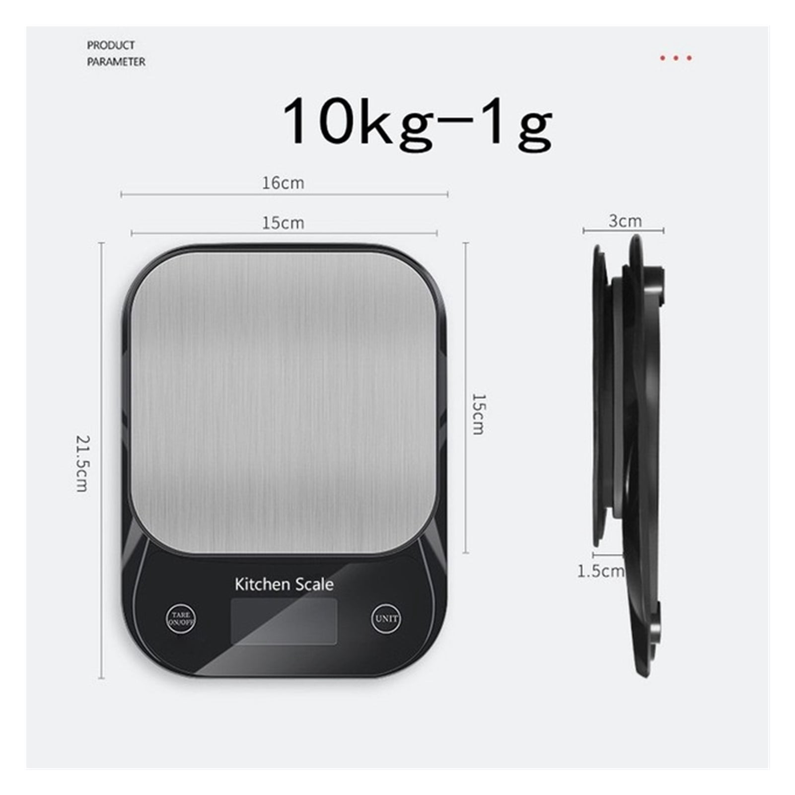 10kg/1g Cake Kitchen Scales Electronic Scales Stainless Steel Digital ...