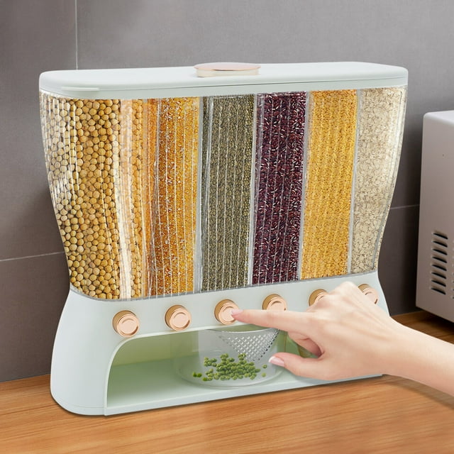 10kg Large Rice Storage Container Food Airtight Box Rice Dispenser with ...