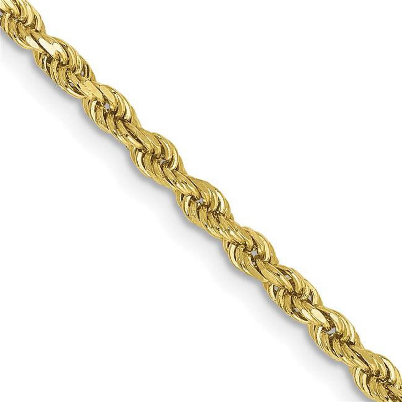 10kt 2.25mm Handmade Diamond-cut Rope Chain - Walmart.com