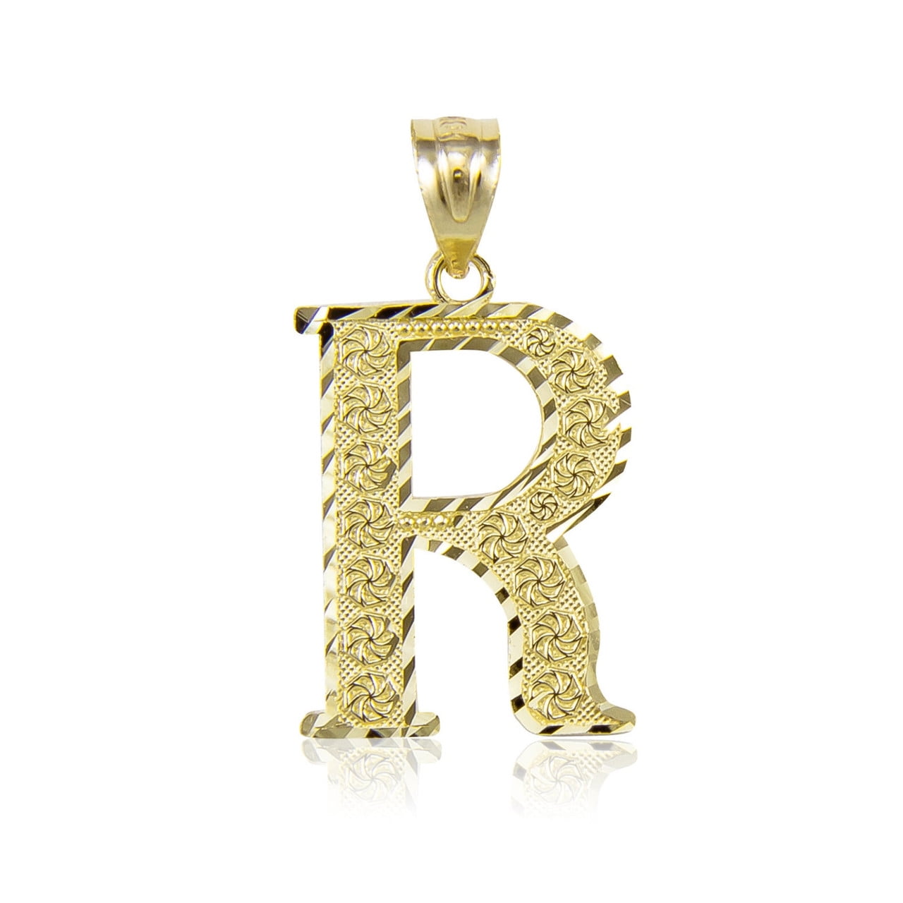 10kt Gold M Block Initial Pendant - Walmart.com