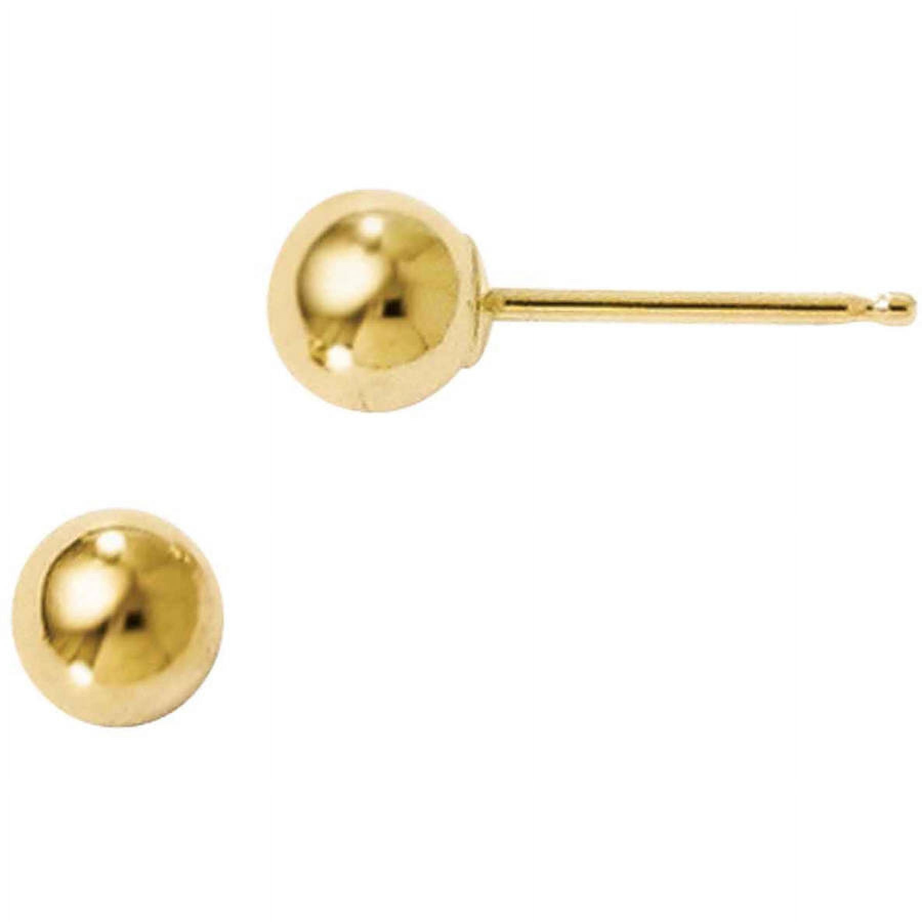 10kt Gold Polished Ball Post Earrings - Walmart.com
