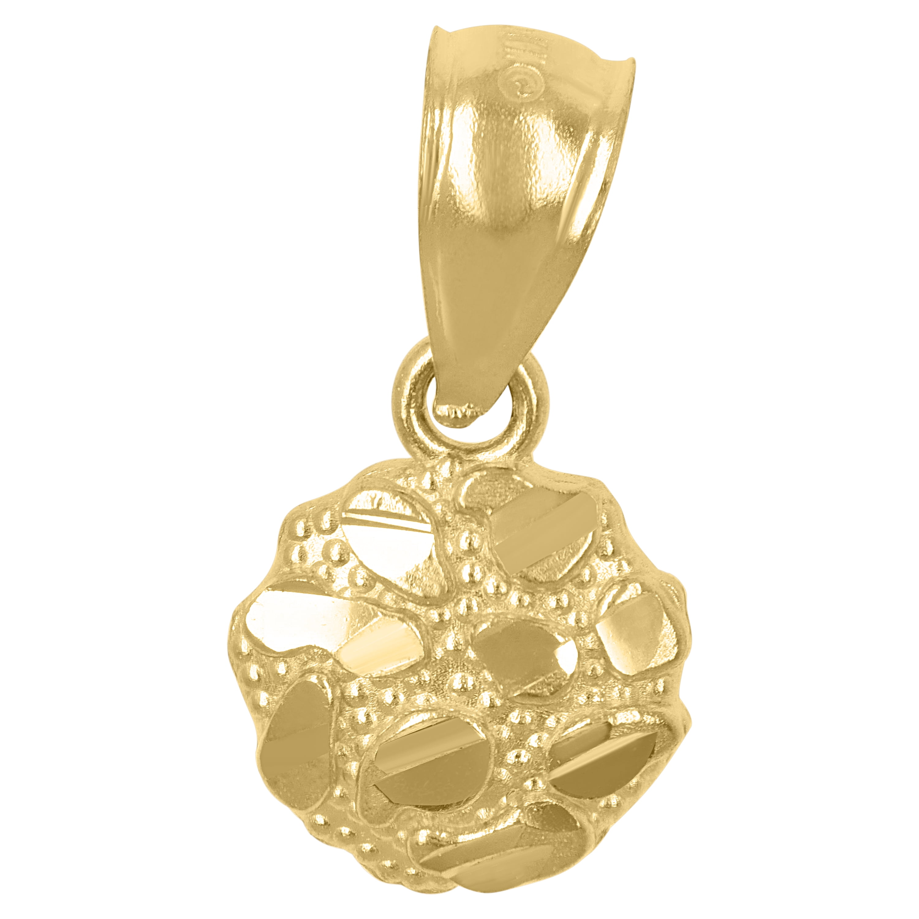 10kt Real Yellow Gold Womens Nugget Fashion Charm Pendant - Walmart.com