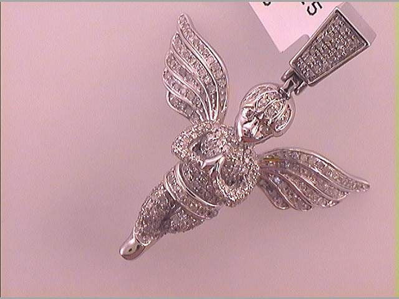 10kt White Gold Mens Diamond Charm Fashion Pendant 3/4 Cttw - Walmart.com