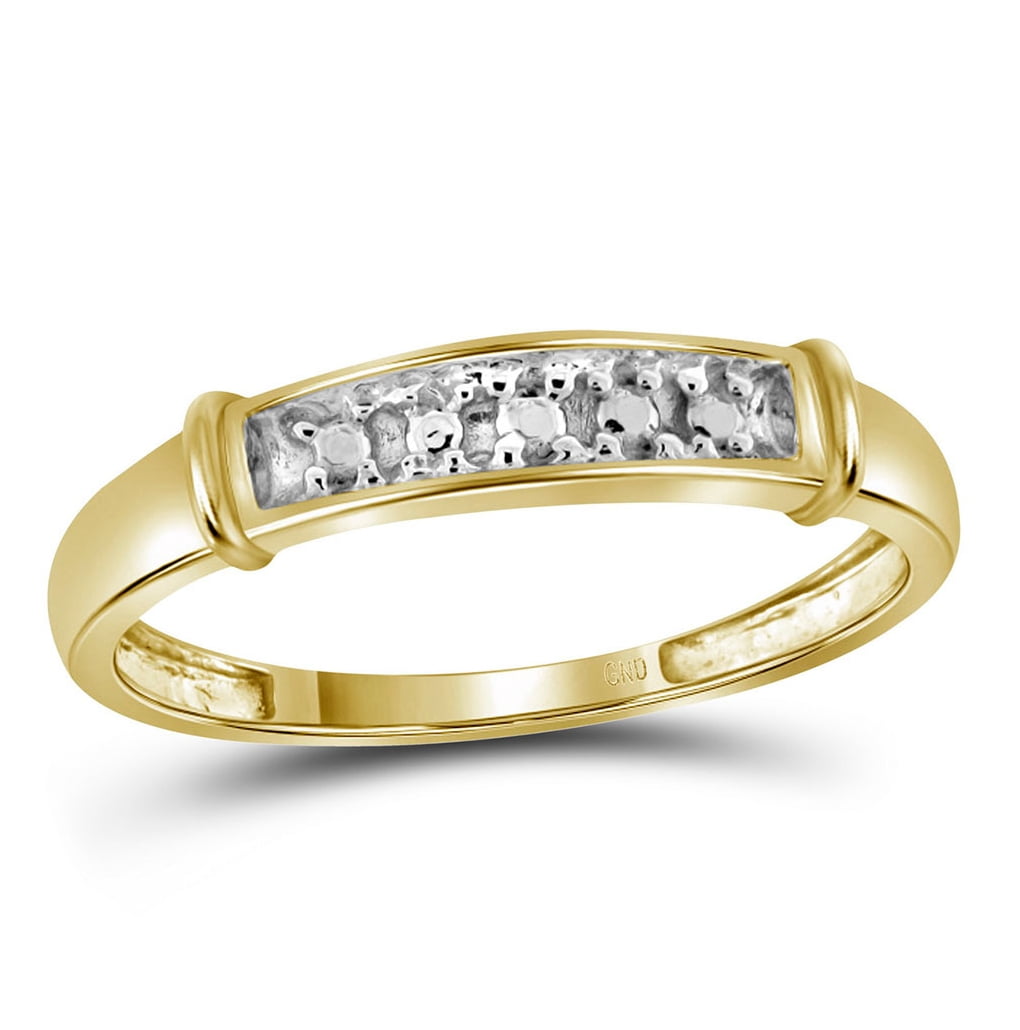10kt Yellow Gold His & Hers Round Diamond Solitaire Matching Bridal ...