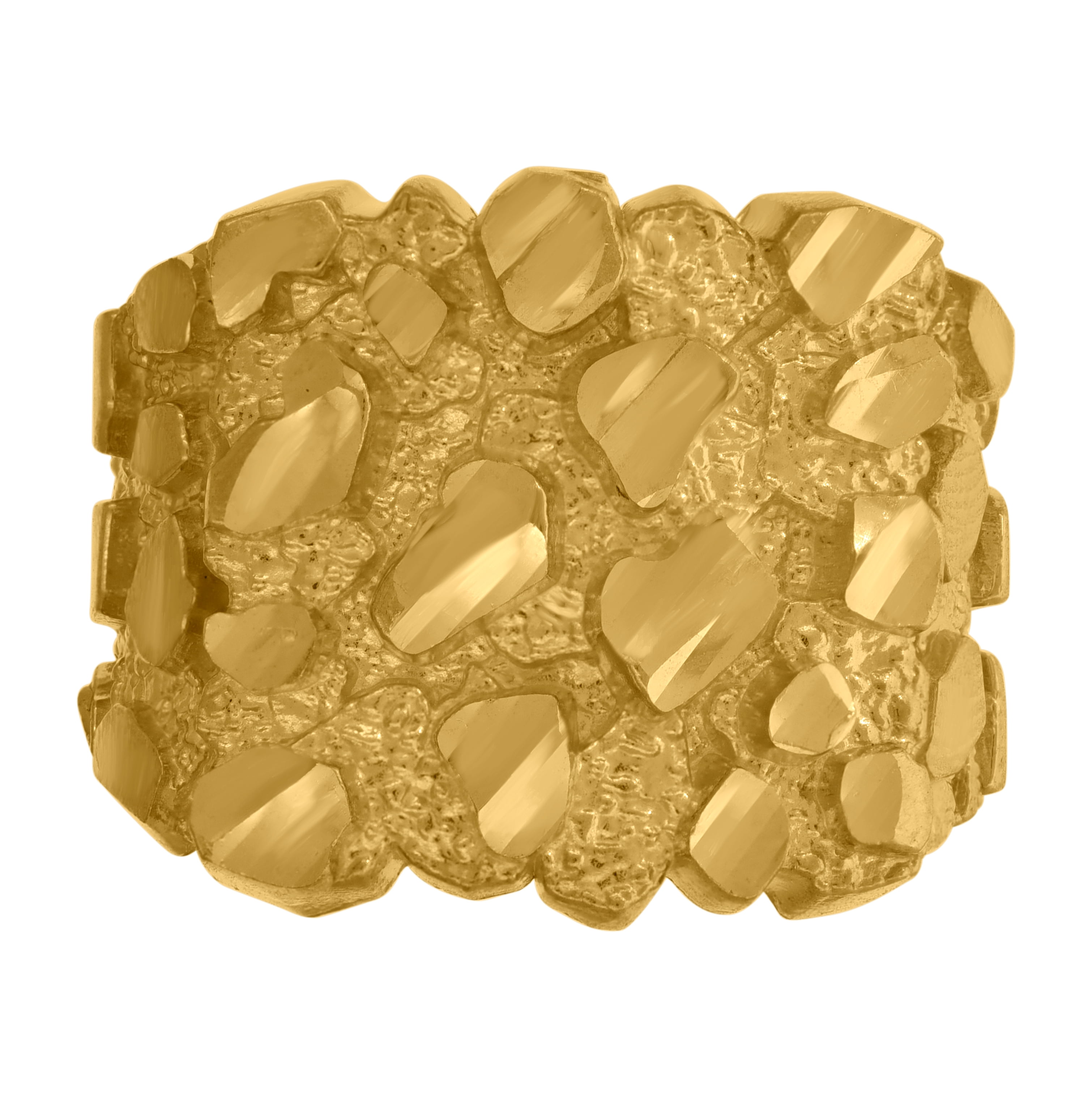 10kt Yellow Gold Mens Nugget Fashion Rings, Mens Size: 10 - Walmart.com