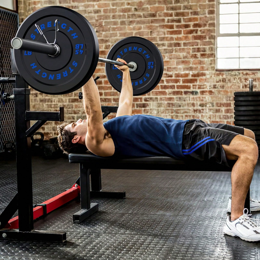 10lb-55lb Bumper Plates, 2-Inch Weight Plates With Steel Hub, Green ...