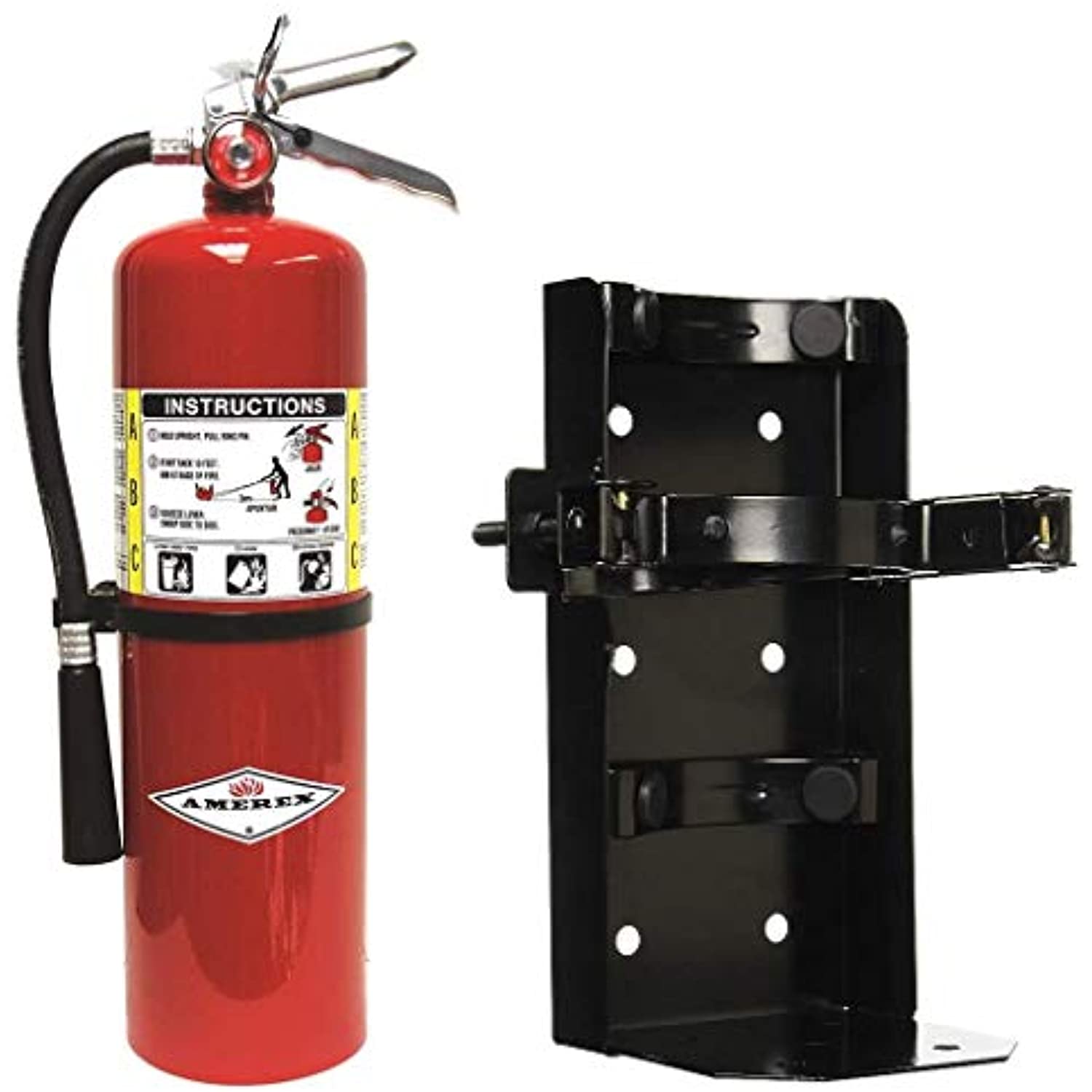First Alert PRO5 Rechargeable Heavy Duty Plus Fire Extinguisher, Red ...