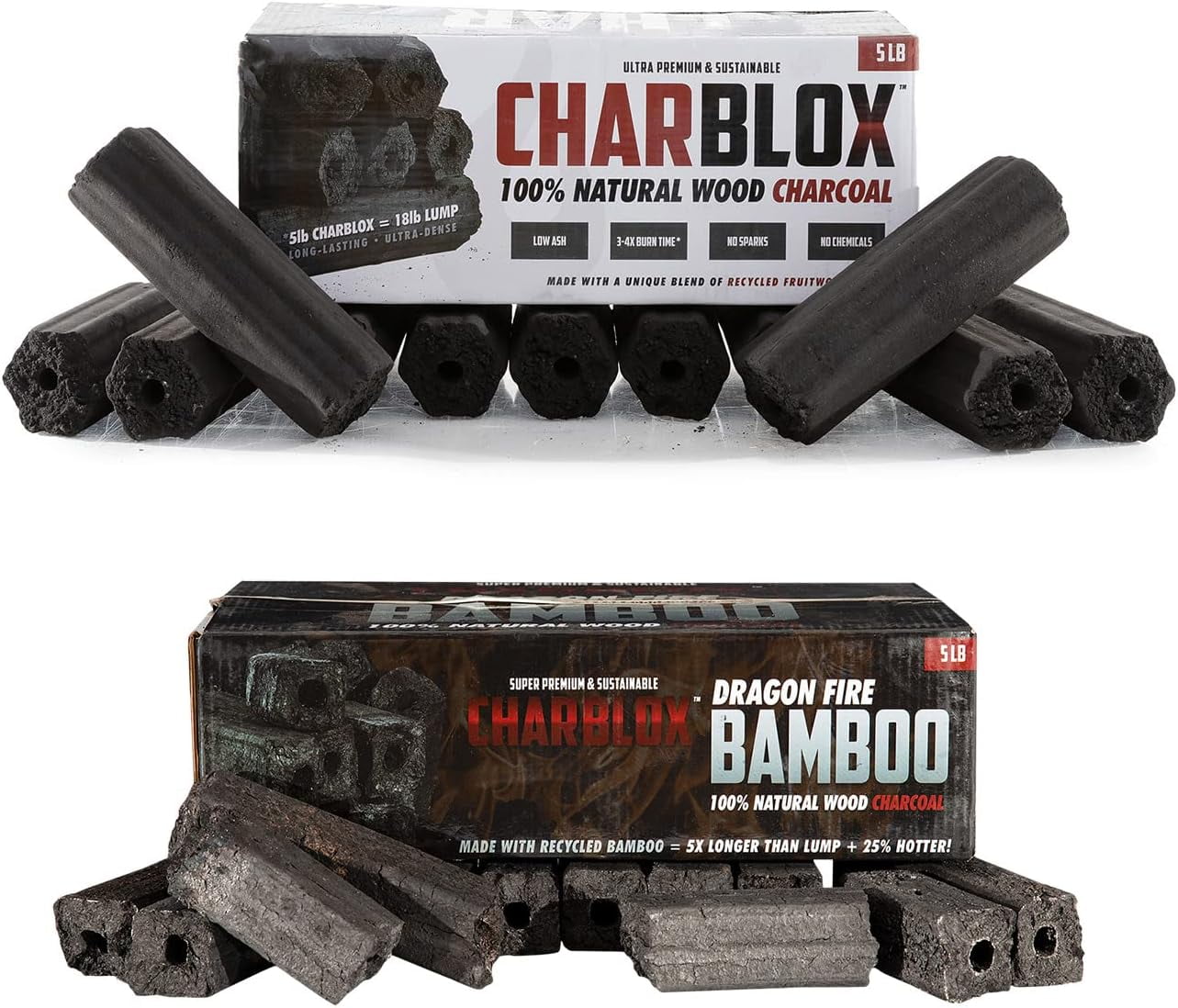 10lb Combo Pack CHARBLOX Classic/Dragon Fire Ogatan Bamboo Charcoal ...