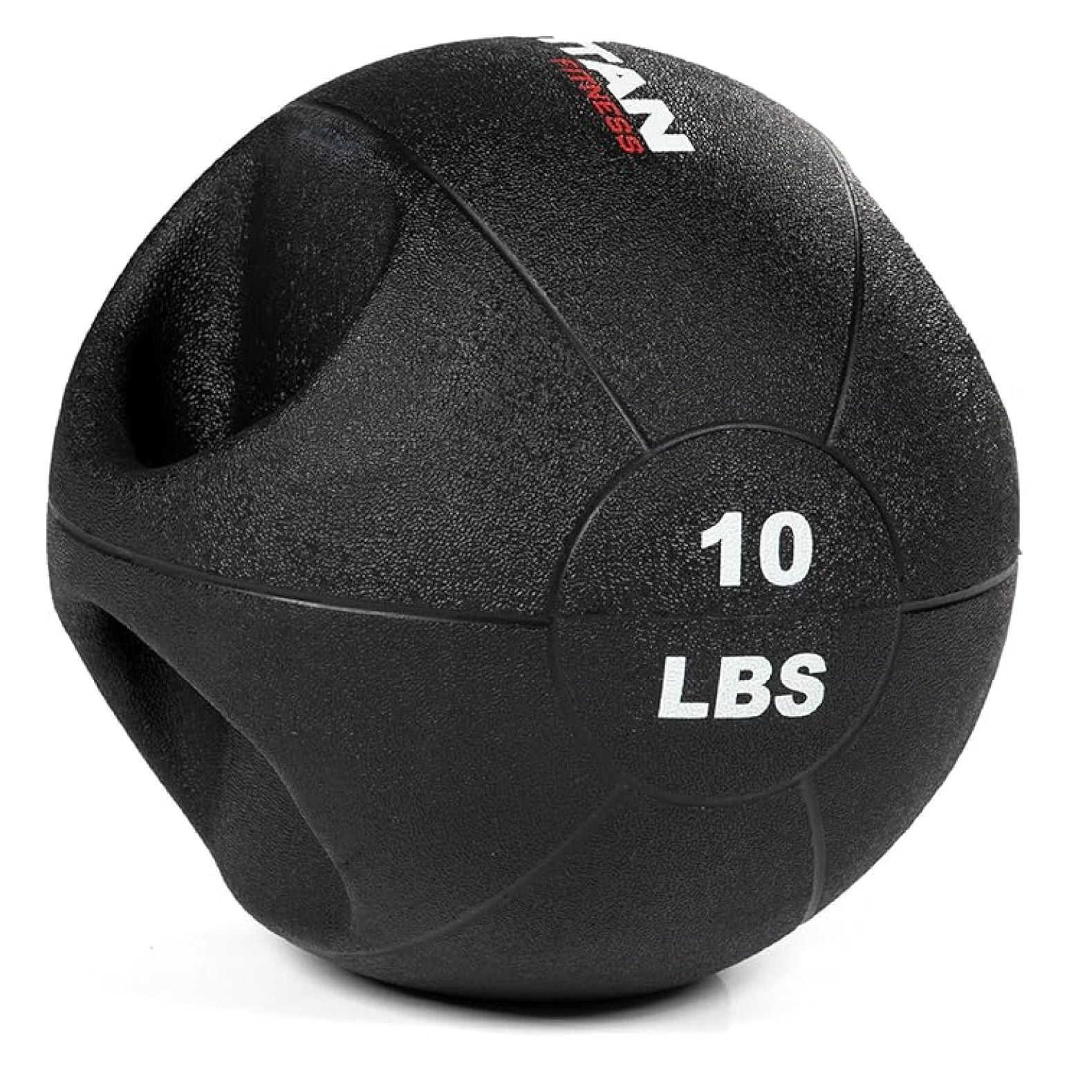 10lb Dual Grip Medicine Ball - Rubber Medicine Ball with Handles - Full ...