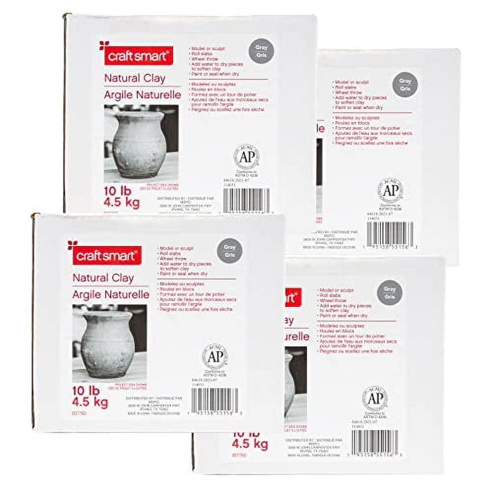 10lb Gray Natural Air-Dry Clay by Craft Smart - Non-Toxic Clay for Hand ...