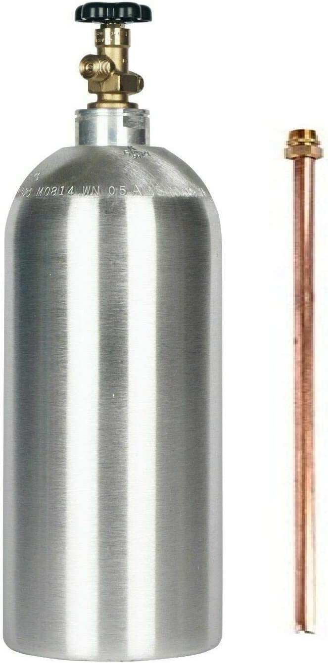 10lb co2 New Aluminum Cylinder with Siphon Tube CGA320 Valve - Walmart.com