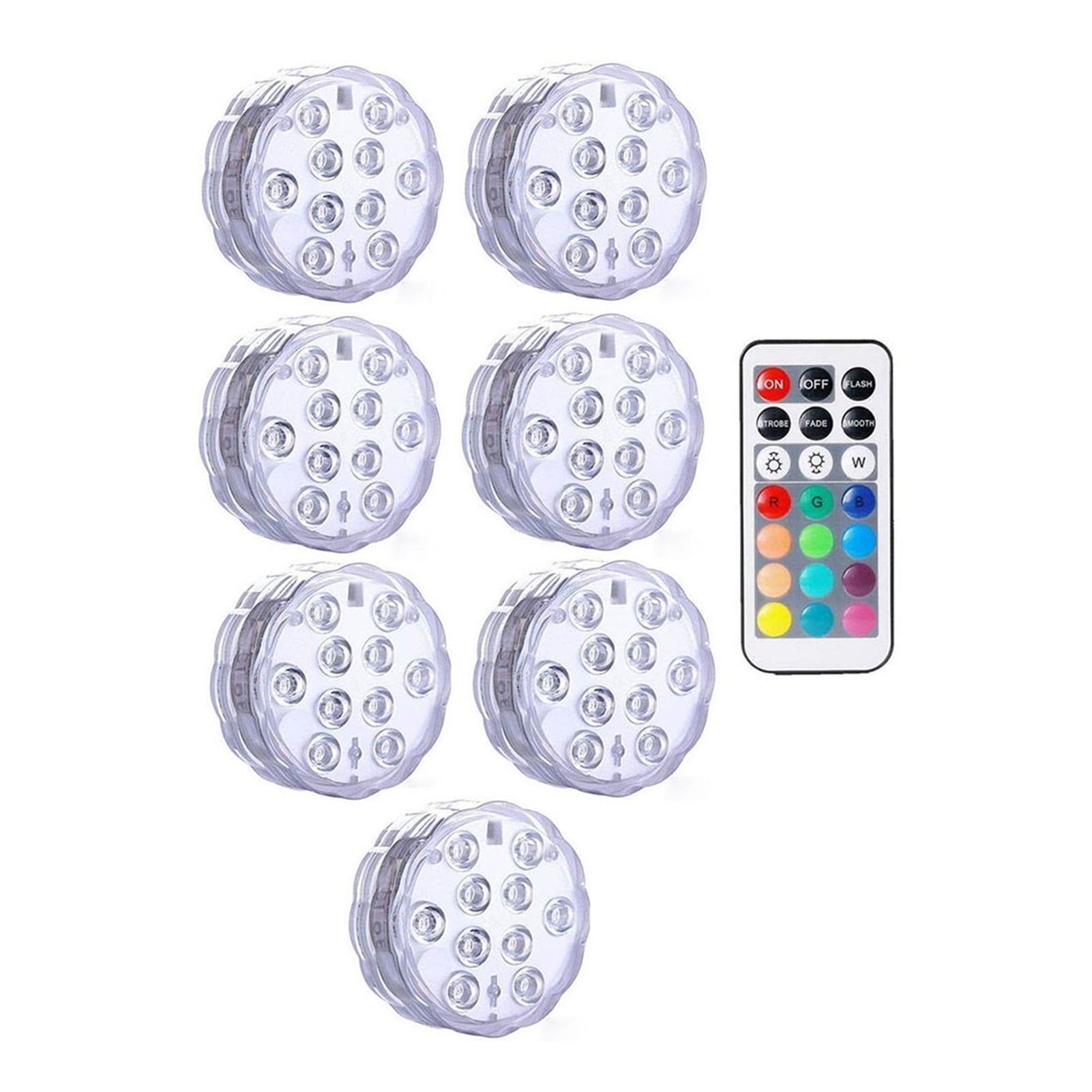 10leds RGB Submersible Light Underwater LED Night Light Swimming Pool ...