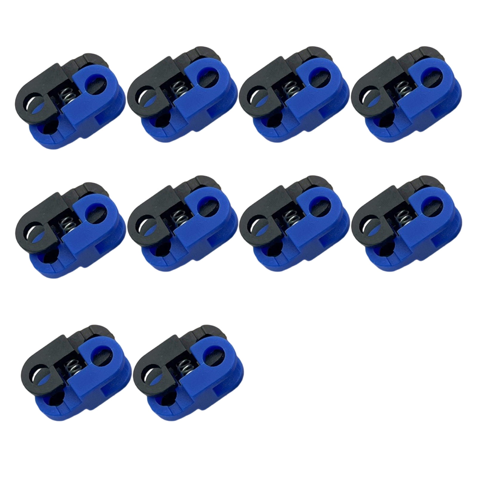 10lots Nylons Stopper Cord Lock End Toggle Clip Spring Fasteners Clamps ...