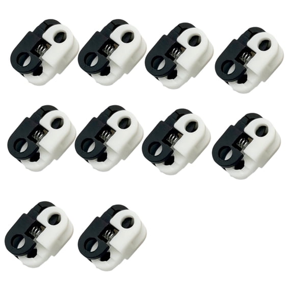 10lots Nylons Stopper Cord Lock End Toggle Clip Spring Fasteners Clamps ...
