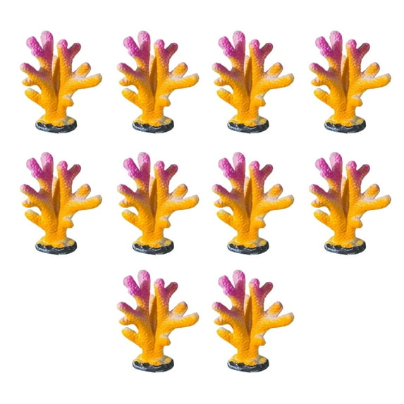 10lots Realistic Polyresin Corals Ornaments Simulation Corals Aquariums ...