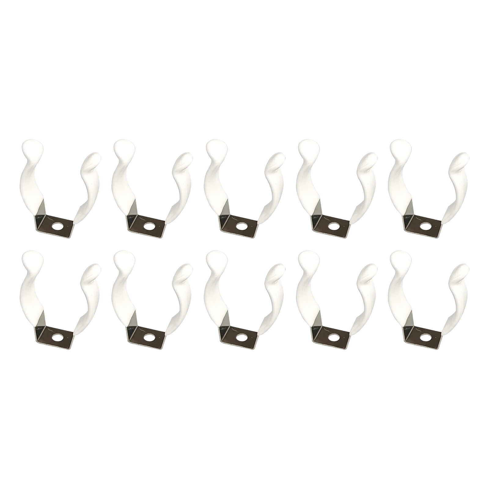 10lots White Plastic Covered U Shape Clip for Mounting 8FT T8 Bulbs ...