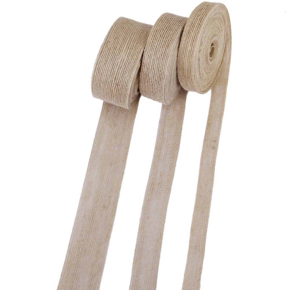 10m* 1.5cm ribbon jute twine packing string linen hessian ribbon rope ...