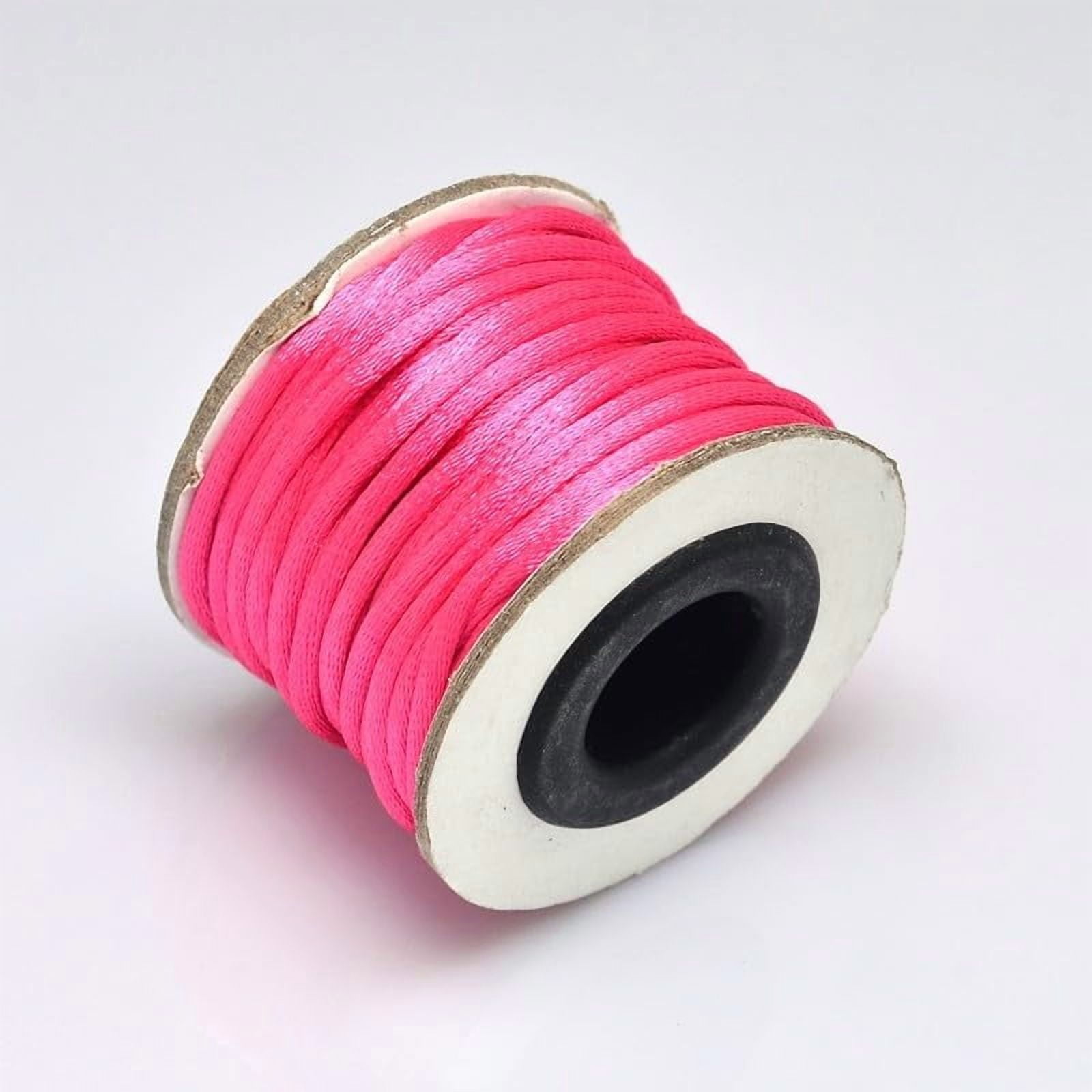 10m (10.93 Yards) 2mm Nylon Beading Cord Fuchsia for DIY Bracelets ...