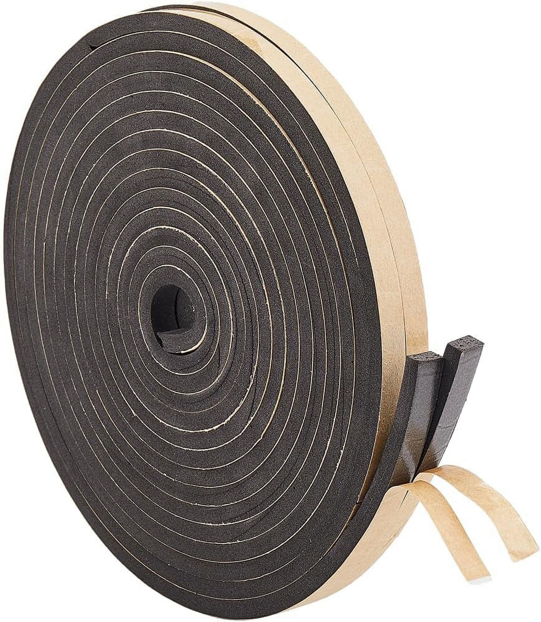 10m*10mm*6mm Foam Insulation Tape Self Adhesive Black Soundproofing ...