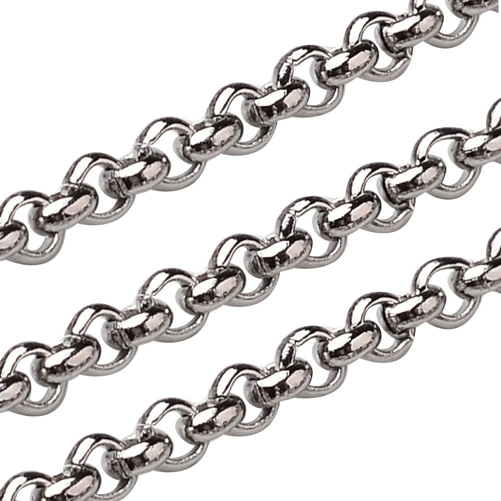 10m 304 Stainless Steel Chains Decorative Chains for Jewelry Beads and ...