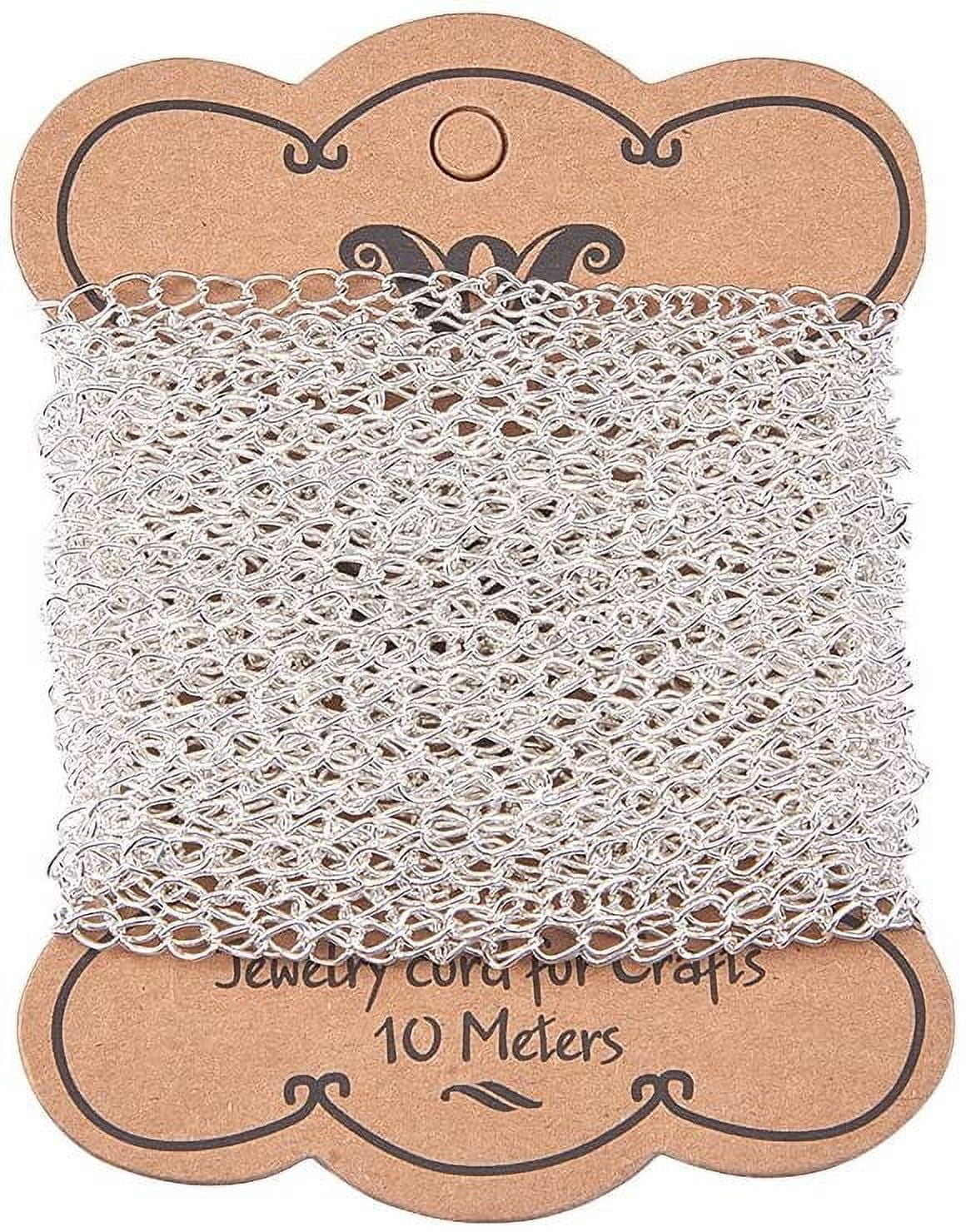 10m(32.80 feet) Silver Color Iron Twist Chains for Necklace Jewelry ...