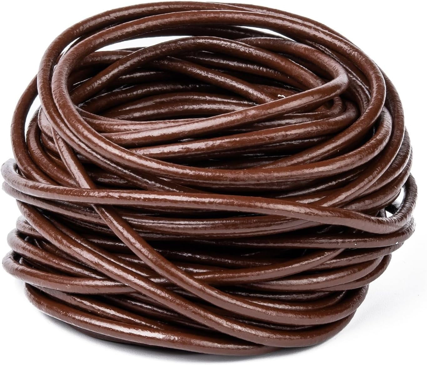 10m 3mm Leather Beading Cords Bead Thread Saddle Brown Color Cowhide ...