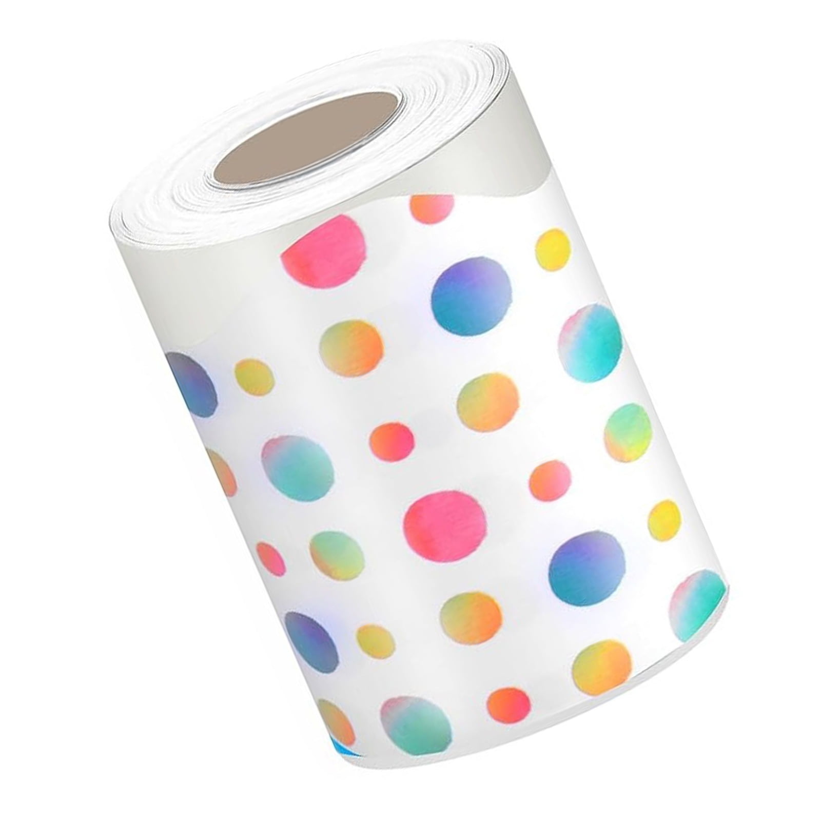 10m Adhesive Bulletin Board Border Colorful Dots Bulletin Border Trim ...