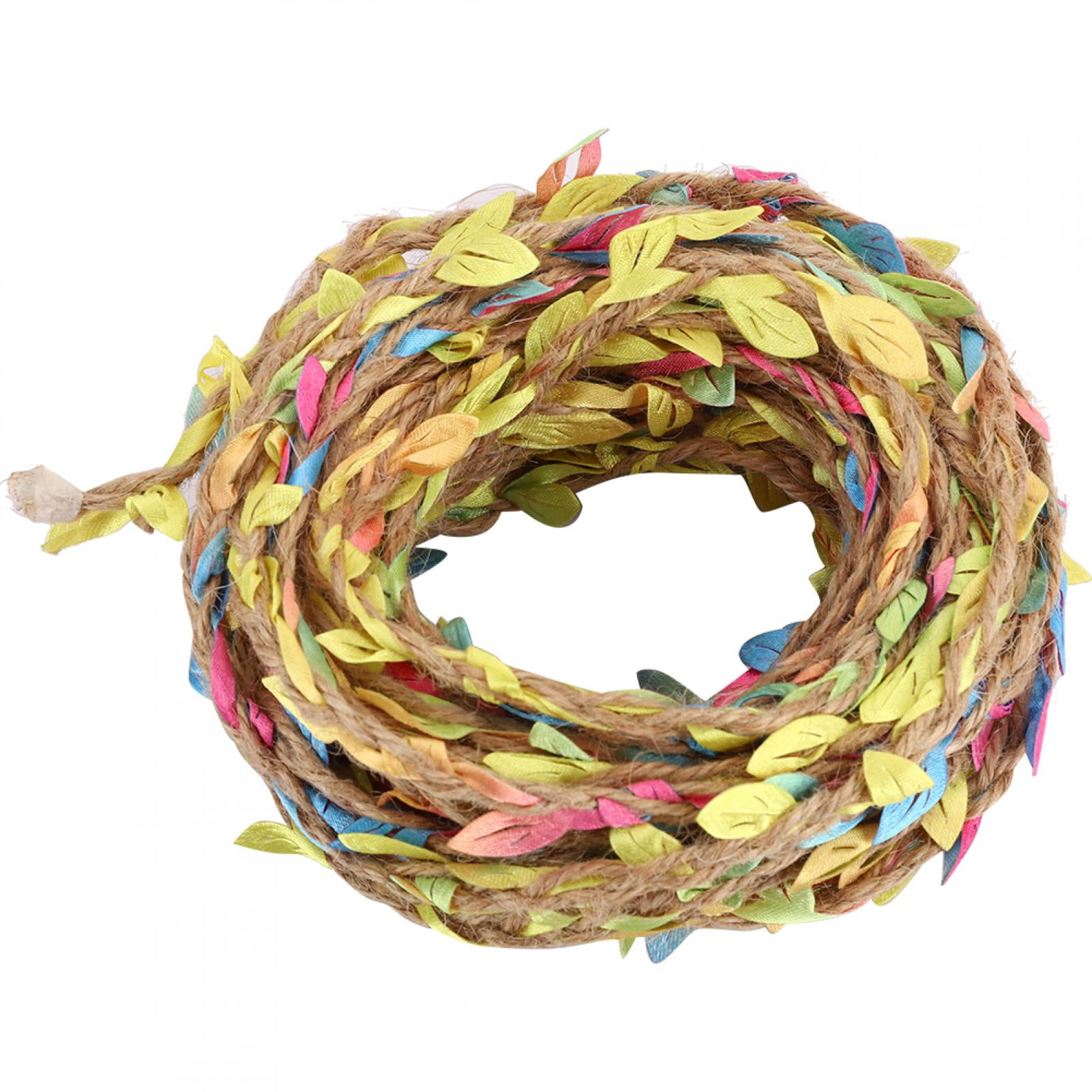 10m Artificial Leaf Rope Vine Garland Weaving Hemp DIY Home Craft ...