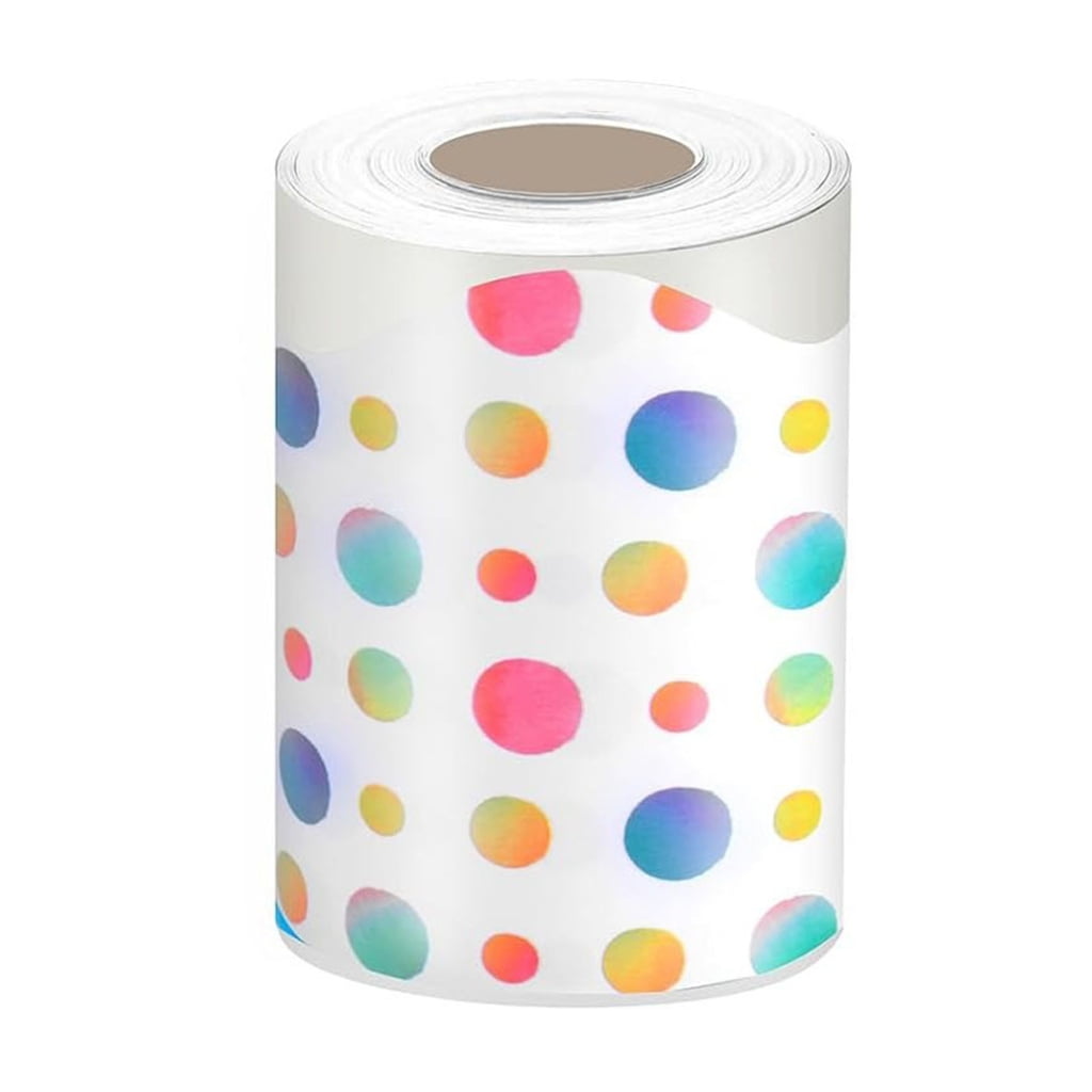 10m Colorful Dots Border Trim Adhesive Bulletin Board Borders for ...